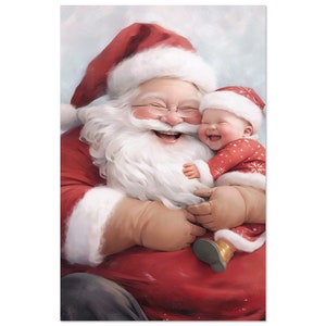 Happy Santas - Premium Matte Paper Poster - Wall Art by Marina Blue ...
