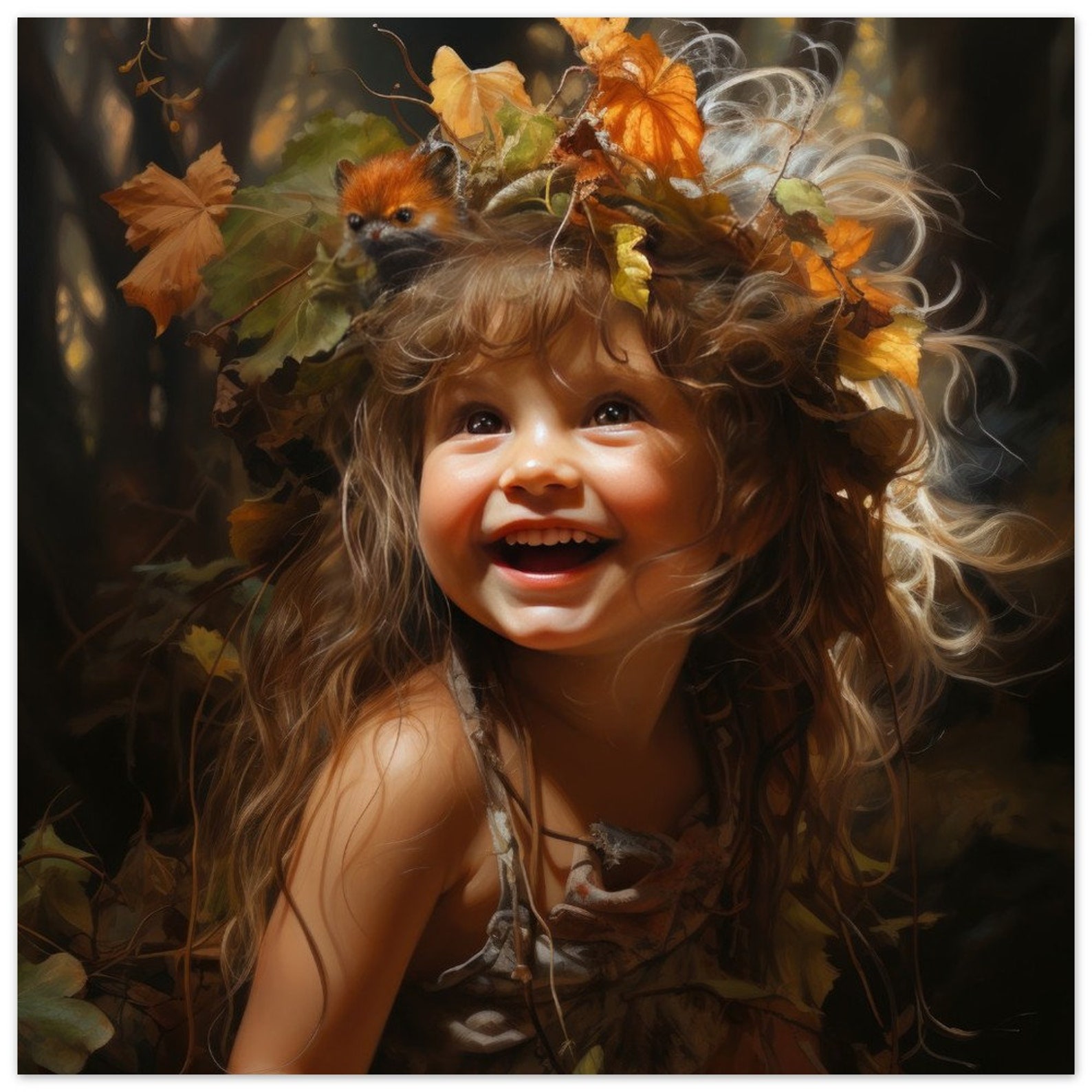 Autumn Fairy premium Matte Paper Poster Artwork by Marina Blue Studio - Etsy