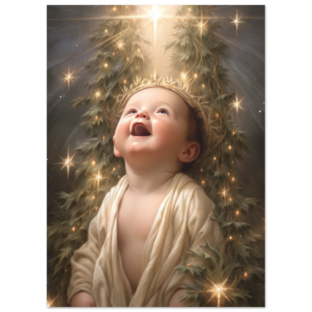 Baby Jesus Christmas Poster – Religious Holiday Wall Art - Etsy