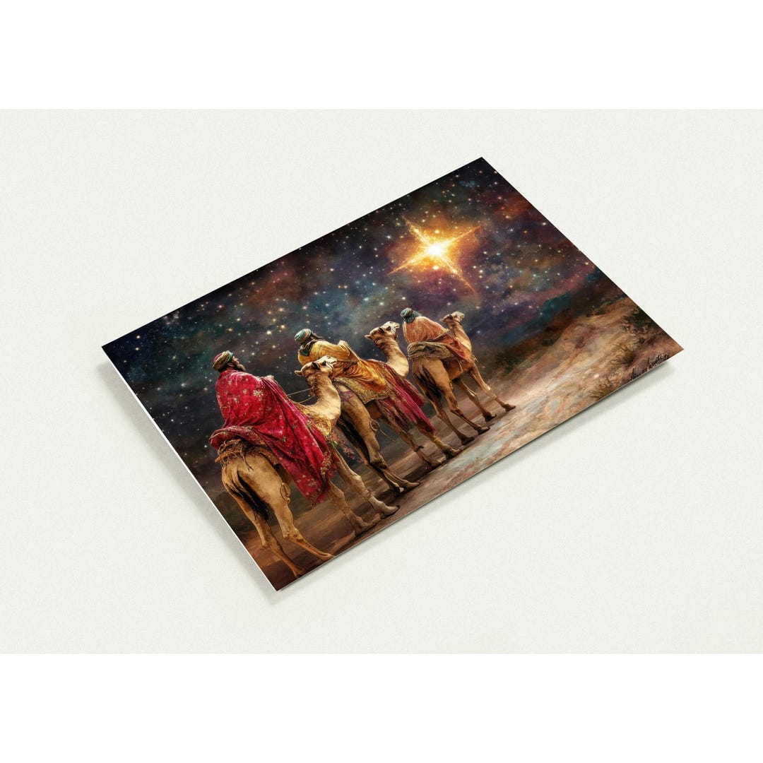 Three Wise Men Christmas Card Set – Star of Bethlehem Nativity Scene - Etsy