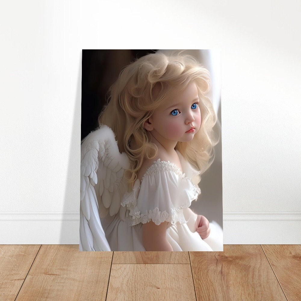 White Angel -premium Matte Paper Poster - Art Design by Marina Blue ...