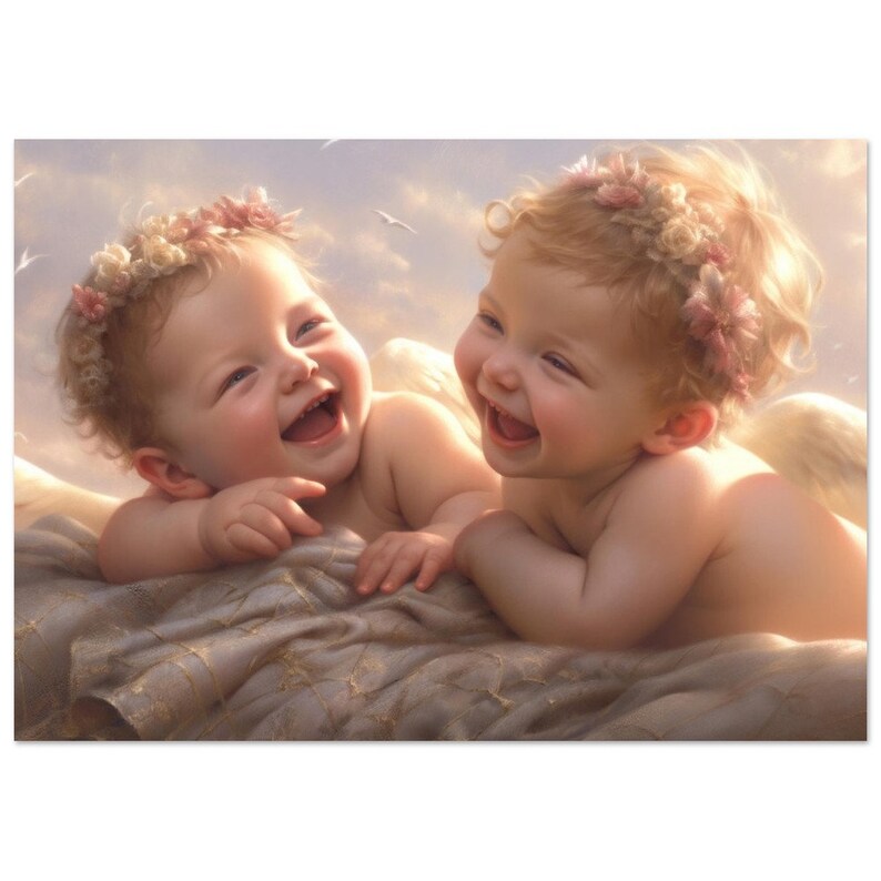 Sweet Angels -premium Matte Paper Poster- Digital Art Work by Marina ...