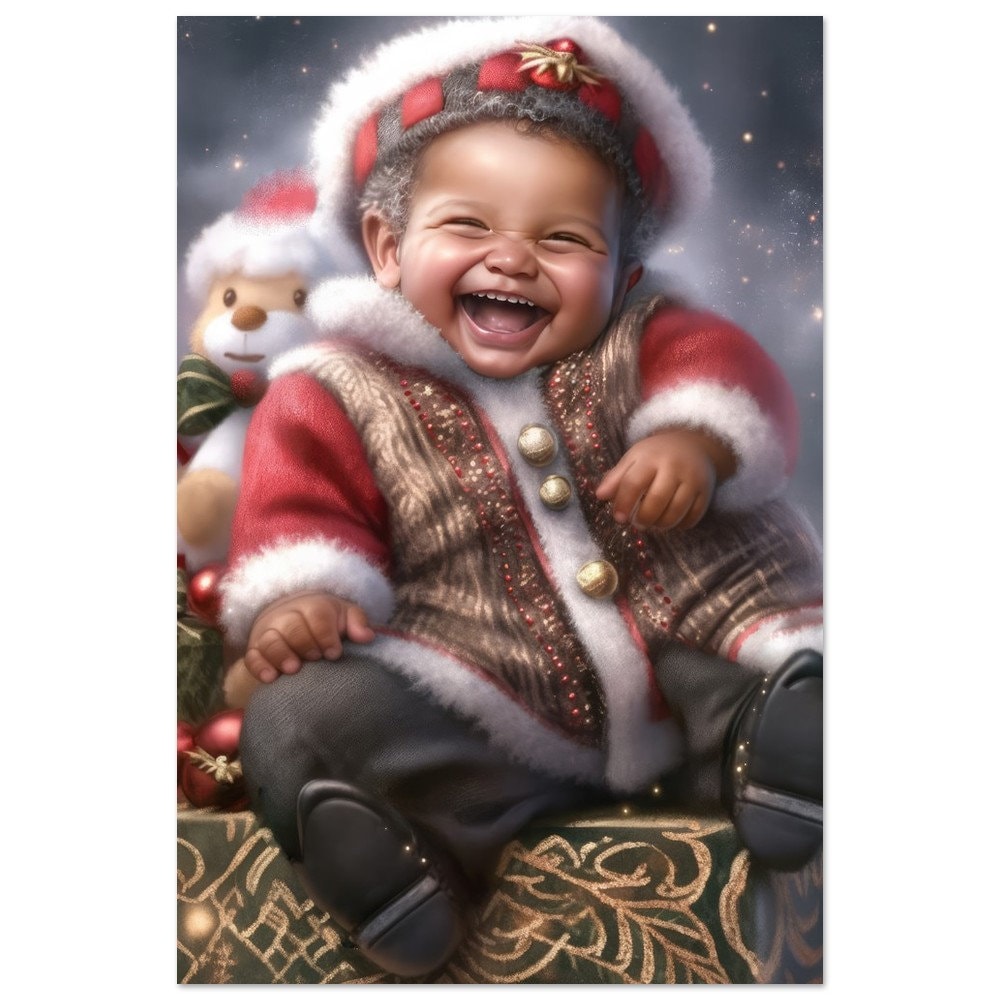Baby Santa Premium Matte Paper Poster Wall Art by Marina - Etsy