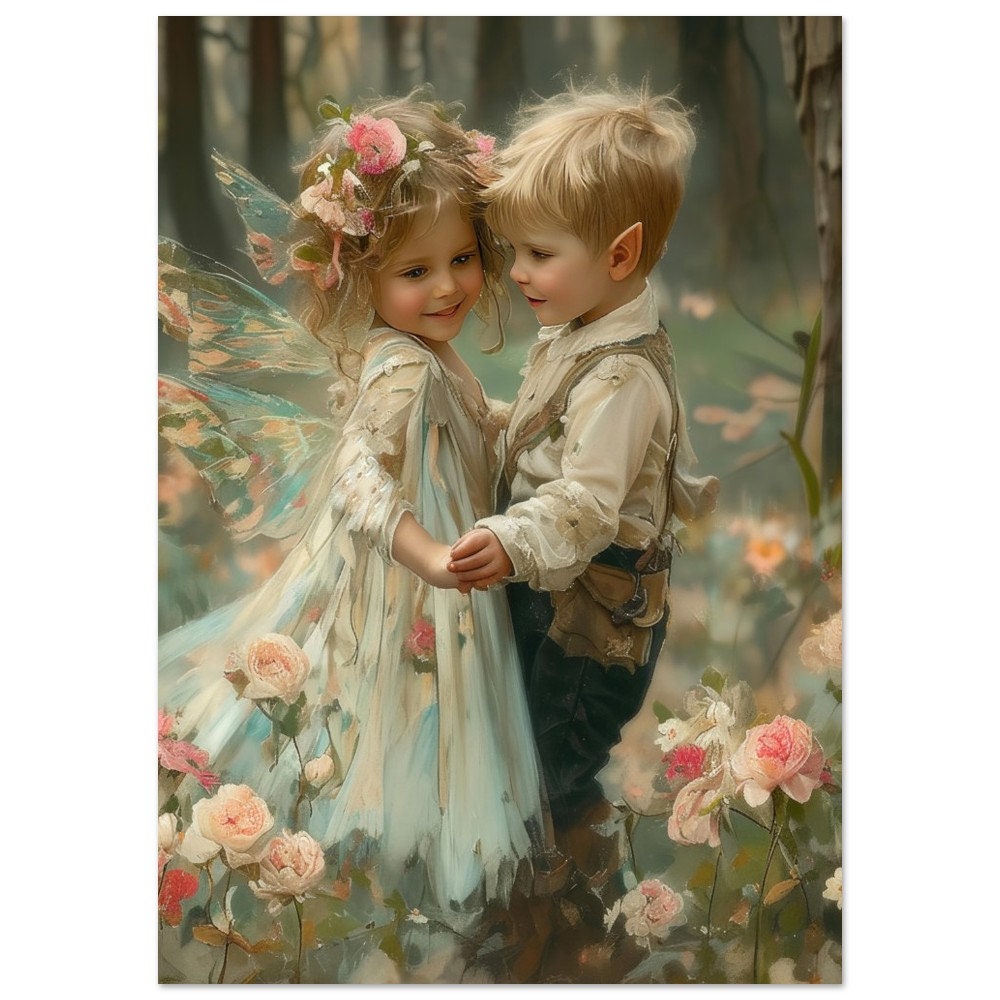 Elves Dance - Classic Semi-glossy Paper Poster - Art Design by Marina ...