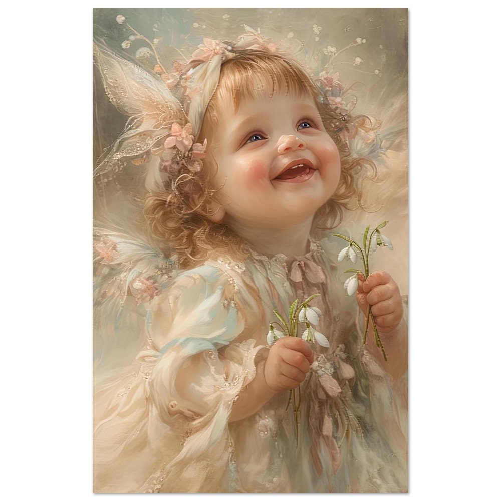 Spring Angel Premium Matte Paper Poster Wall Art by Marina Blue Studio ...
