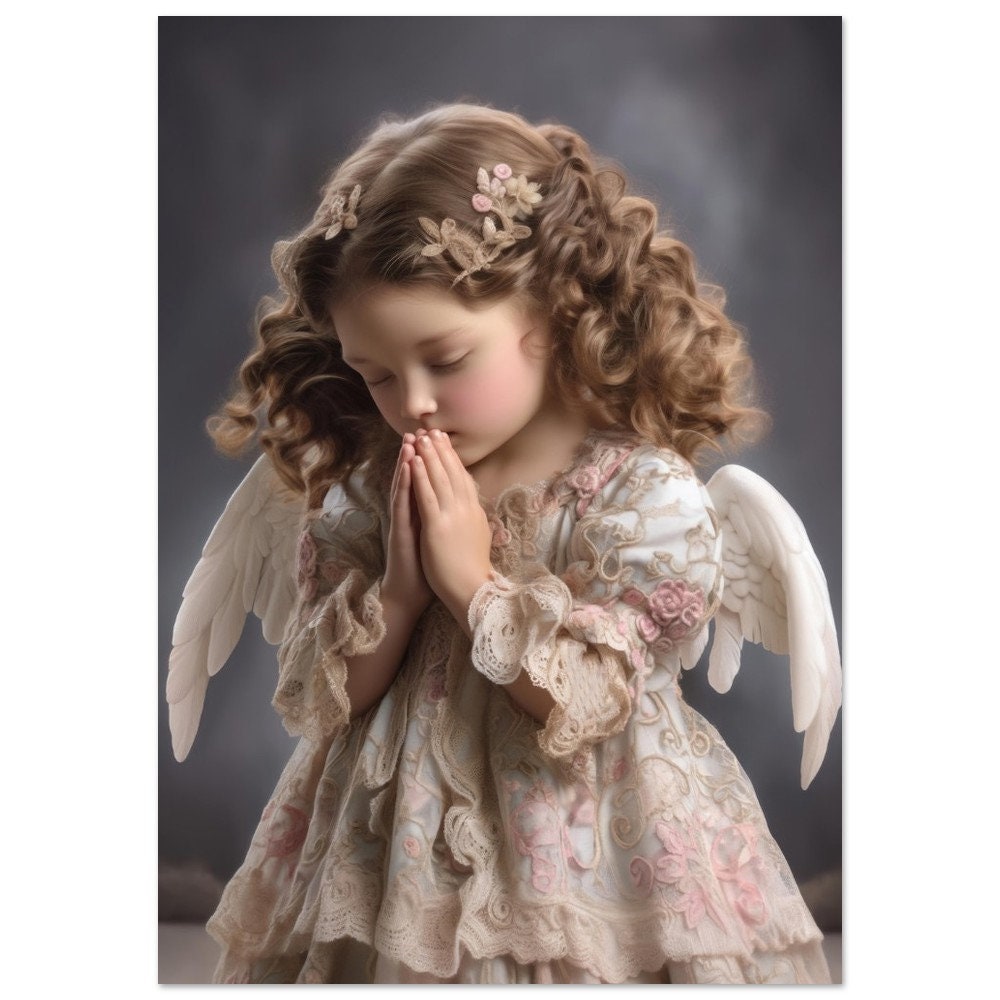 Praying Angel Classic Matte Paper Poster, Art Work by Marina Blue ...