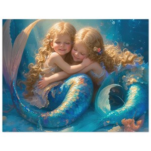 Mermaids - Premium Matte Paper Poster - Wall Art by Marina Blue Studio ...