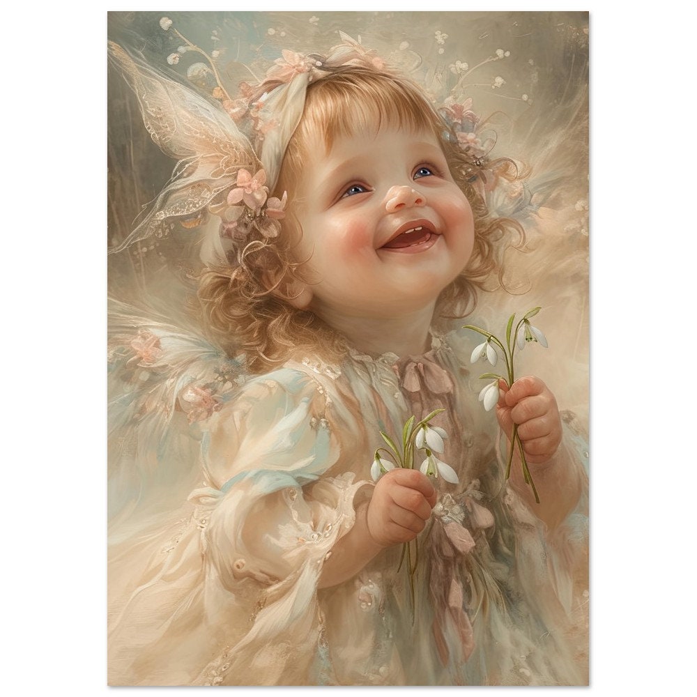 Spring Angel Premium Matte Paper Poster Wall Art by Marina Blue Studio ...