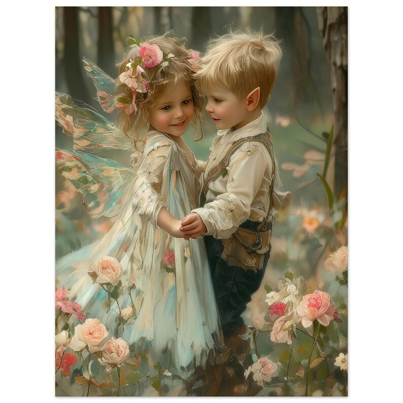 Elves Dance - Classic Semi-glossy Paper Poster - Art Design by Marina ...