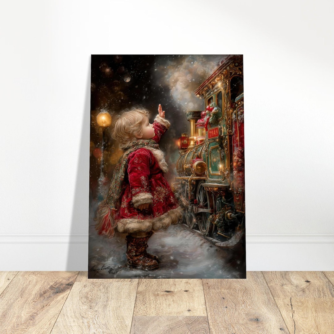 Fine Art Poster - Hello Train - Artwork by Marina Blue Studio - Etsy