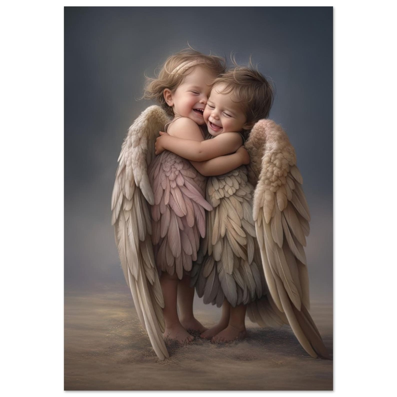 Brother and Sister Angel Wings Art Print – Premium Matte Paper - Etsy