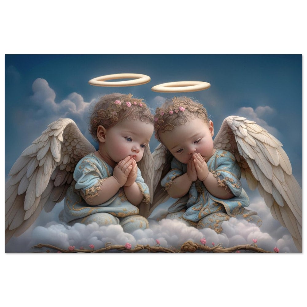 Praying Baby Angels Premium Matte Paper Poster Wall Art by Marina Blue ...