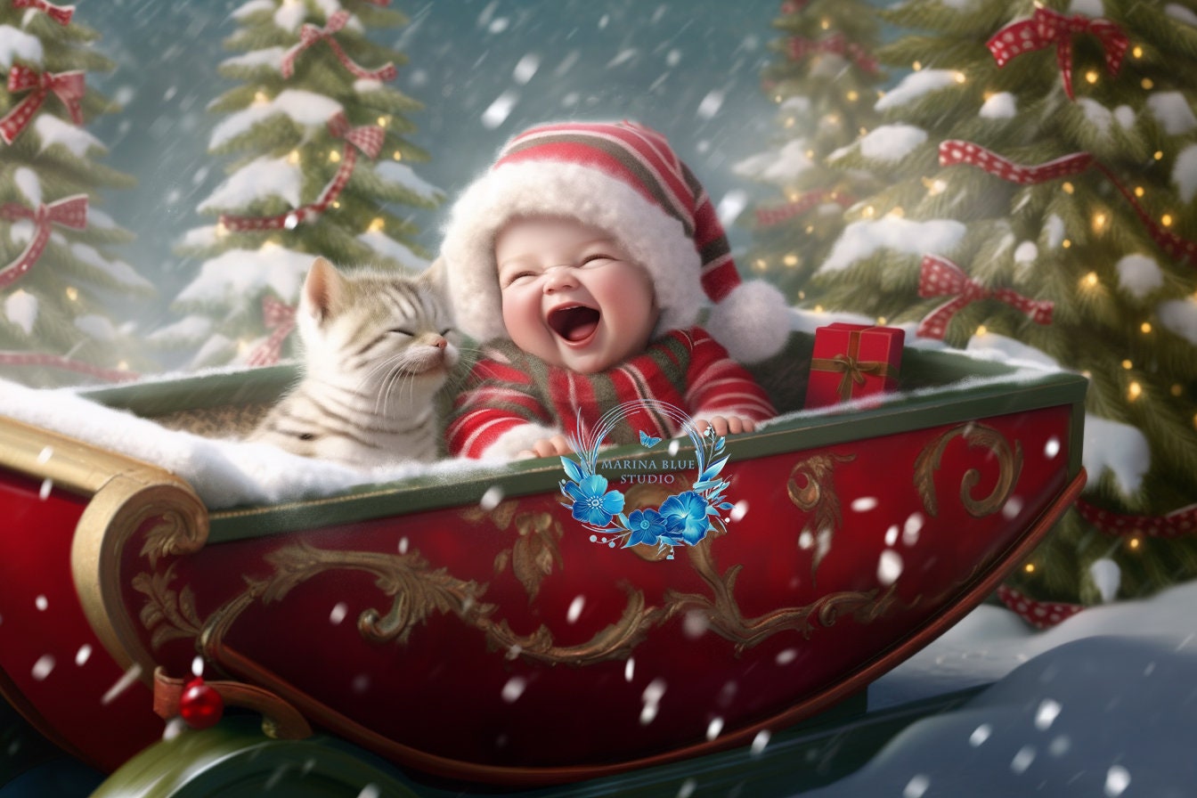 Pack of 10 Double Christmas Cards With Envelopes (US & CA) Marina Blue ...