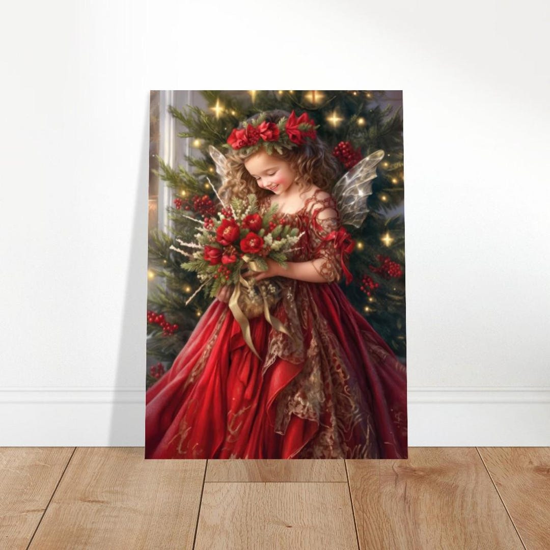 Red Angel - Premium Matte Paper Art Print Poster - Art Design by Marina ...