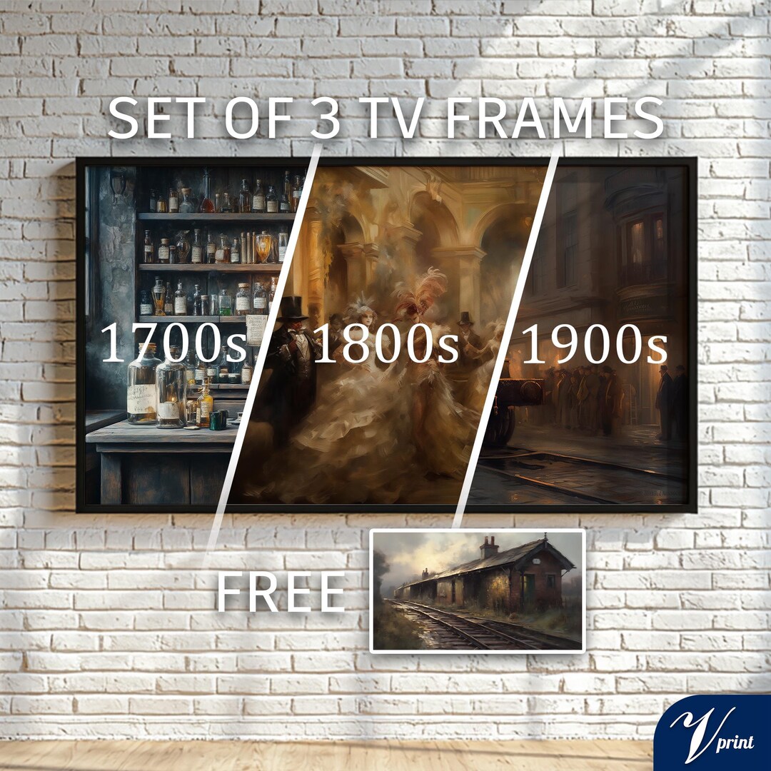 Set of 3 Vintage + 1 Free Samsung Frame TV Digital Art | 1700s 1800s ...