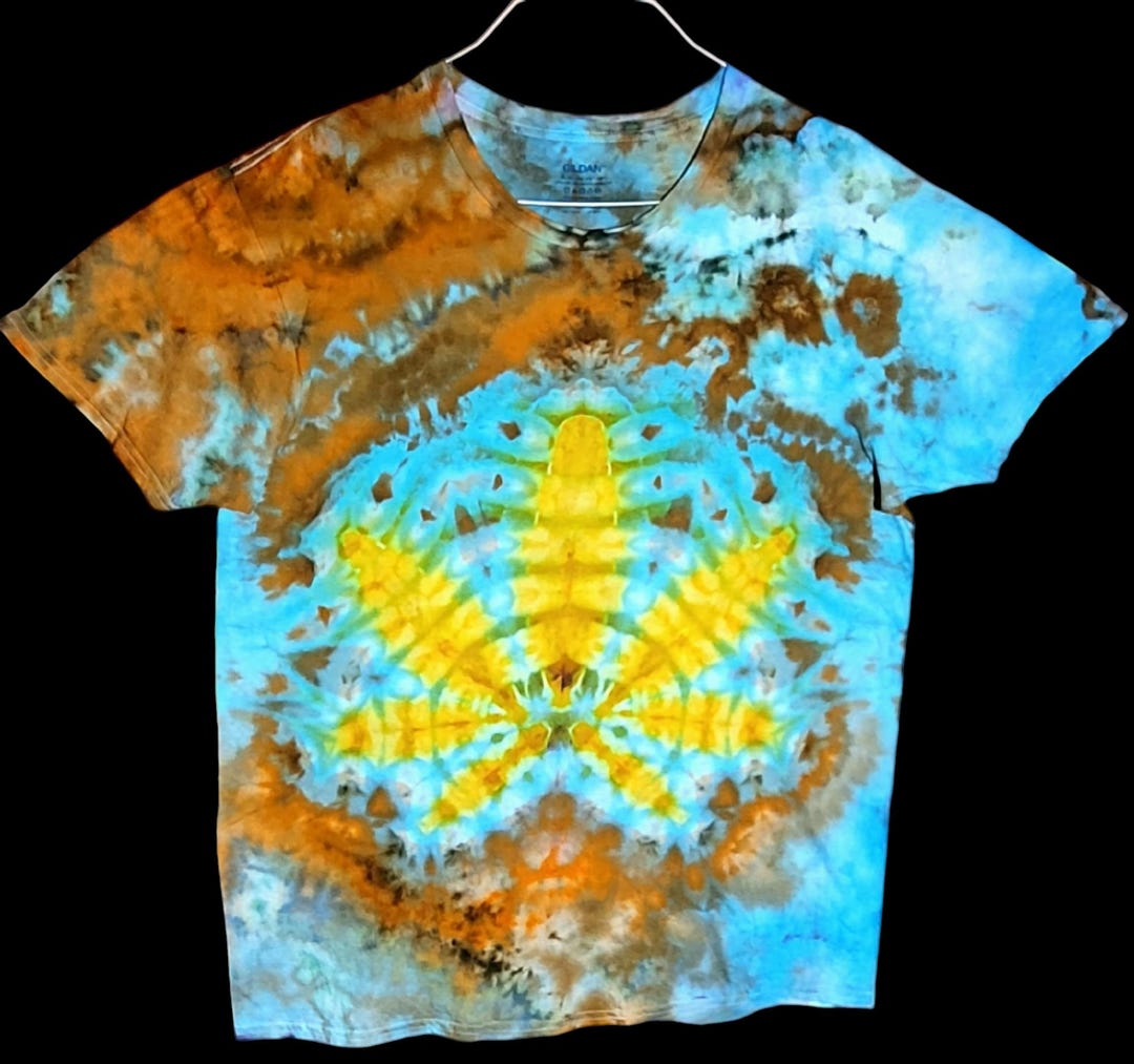 Large Galactic Marijuana Leaf Earth Tone Hand Dyed Jockey Tee. Galactic ...