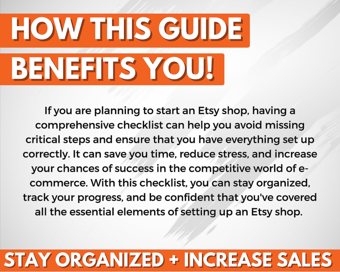 Etsy Shop Setup Checklist Etsy Success Guide 2023 Seller Guide for ...