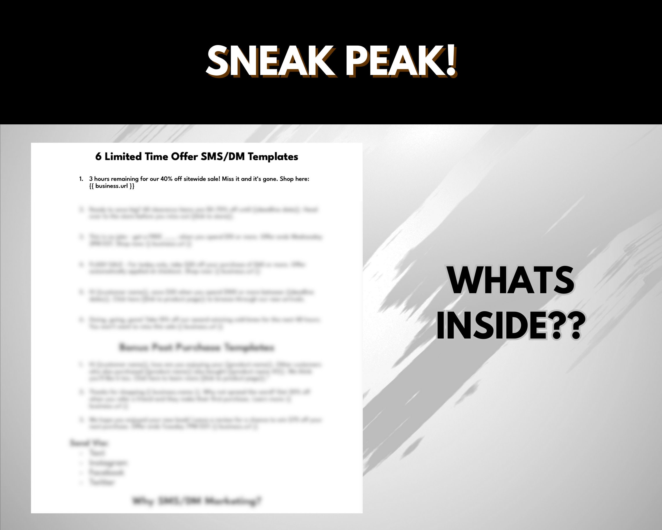 Message Templates Limited Time Offer Message SMS Marketing High ...