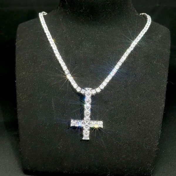 Upside Down Cross Chain - Etsy