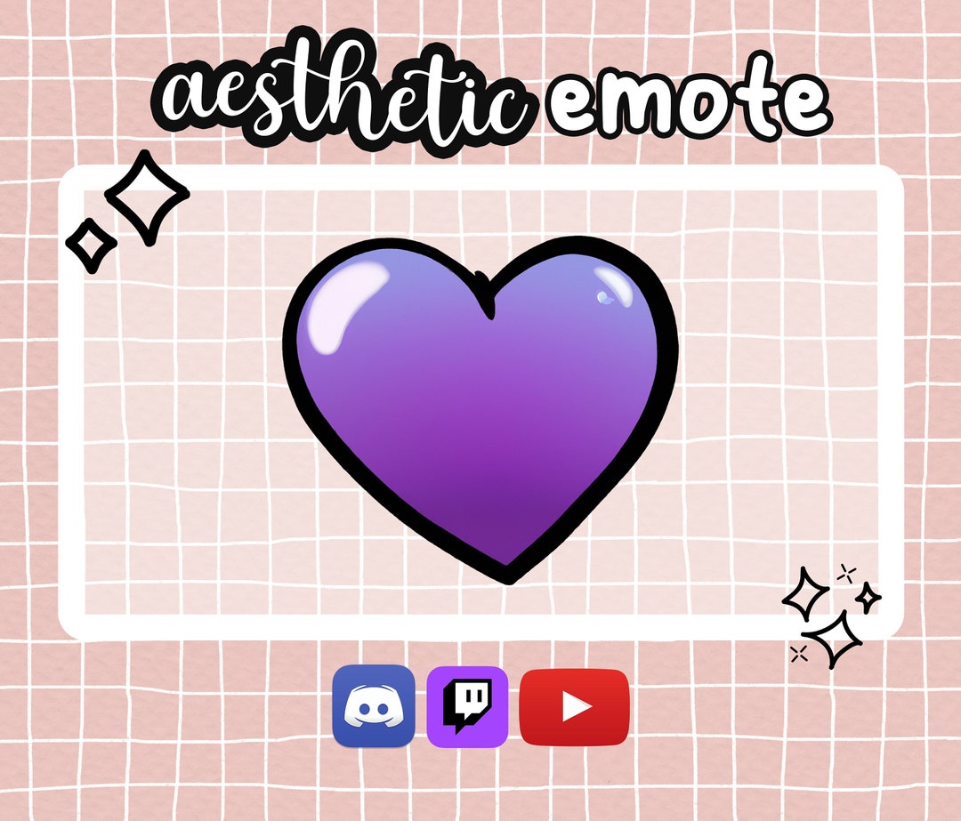 Heart Emote Aesthetic Emote, Cute Emote for Cute Streamers & Content ...