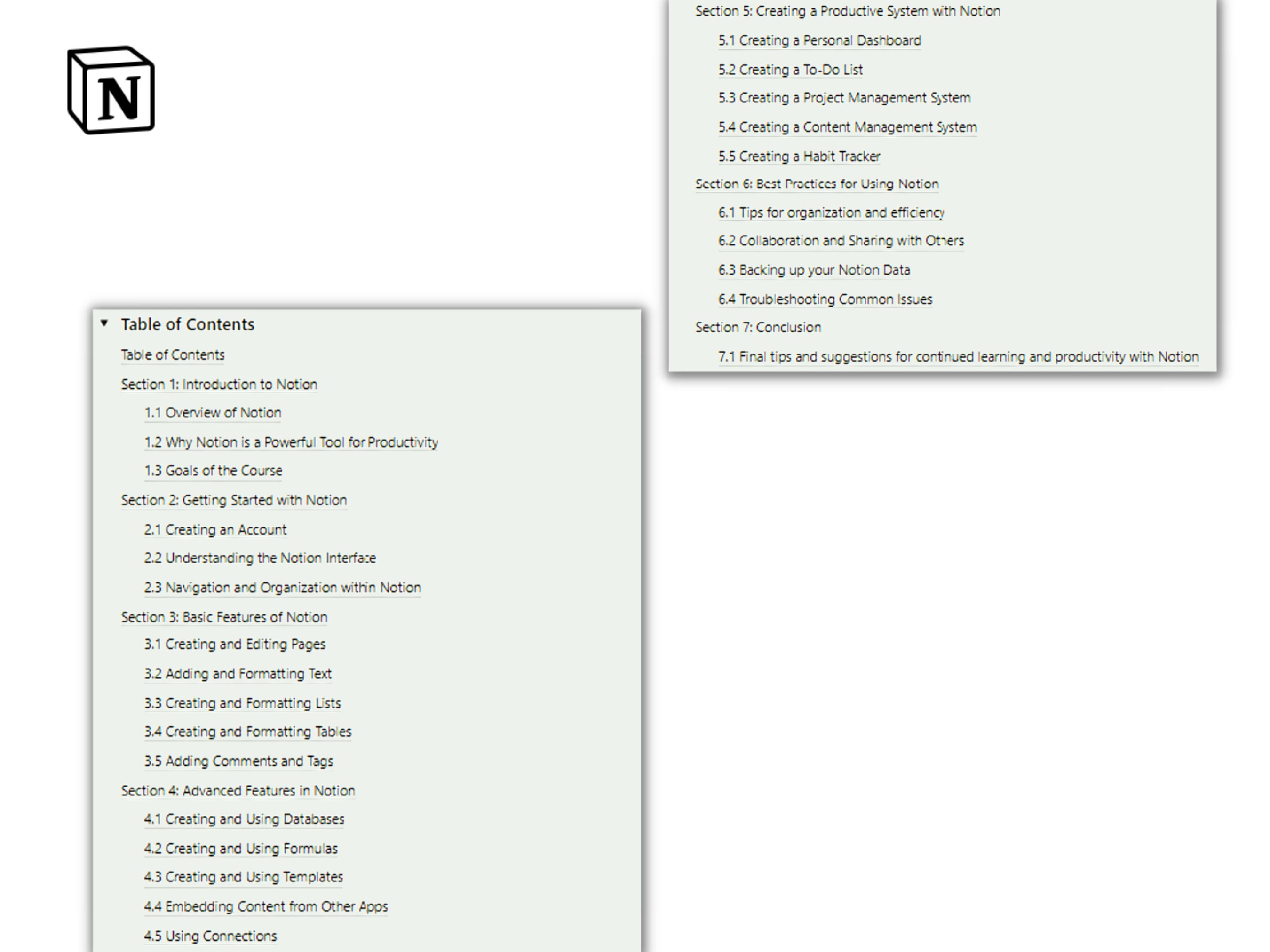 Notion for Beginners: an Interactive Course 7 Sections With Progress ...