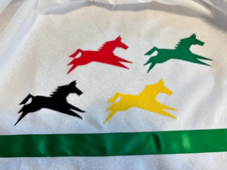 Price Reduced. Native American Ribbon Skirt “running Horses and Tracks ...