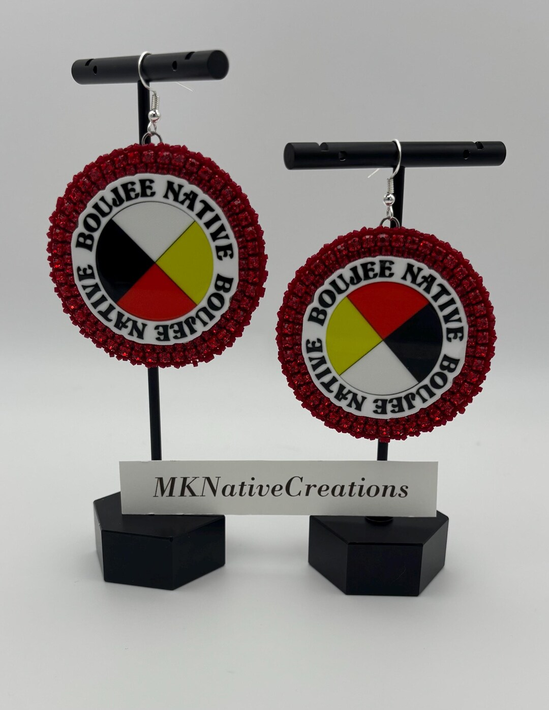 Native American Beaded Earrings. Boujee Native Bling - Etsy