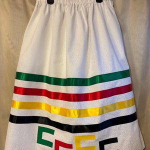 Price Reduced. Native American Ribbon Skirt “running Horses and Tracks ...