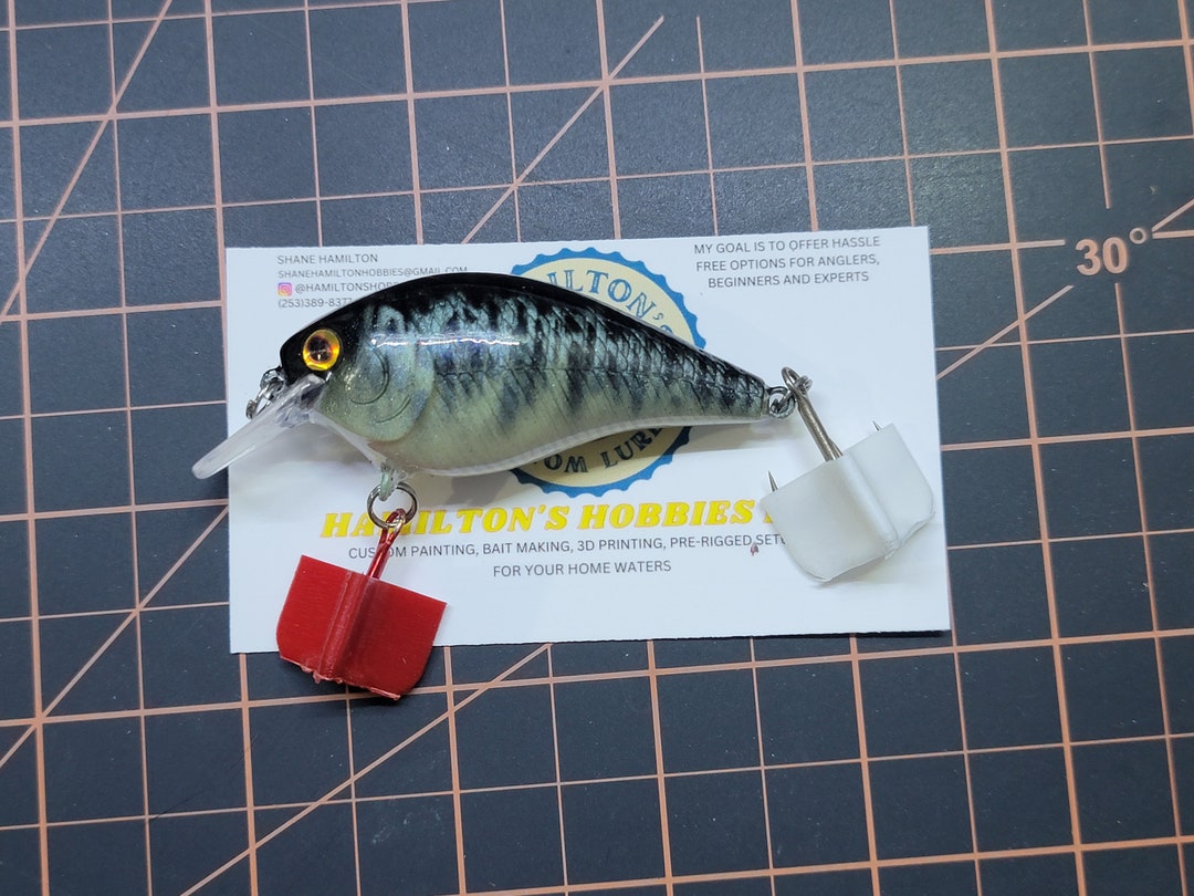 Custom Painted Blue Bass Square Bill Crankbait - Etsy