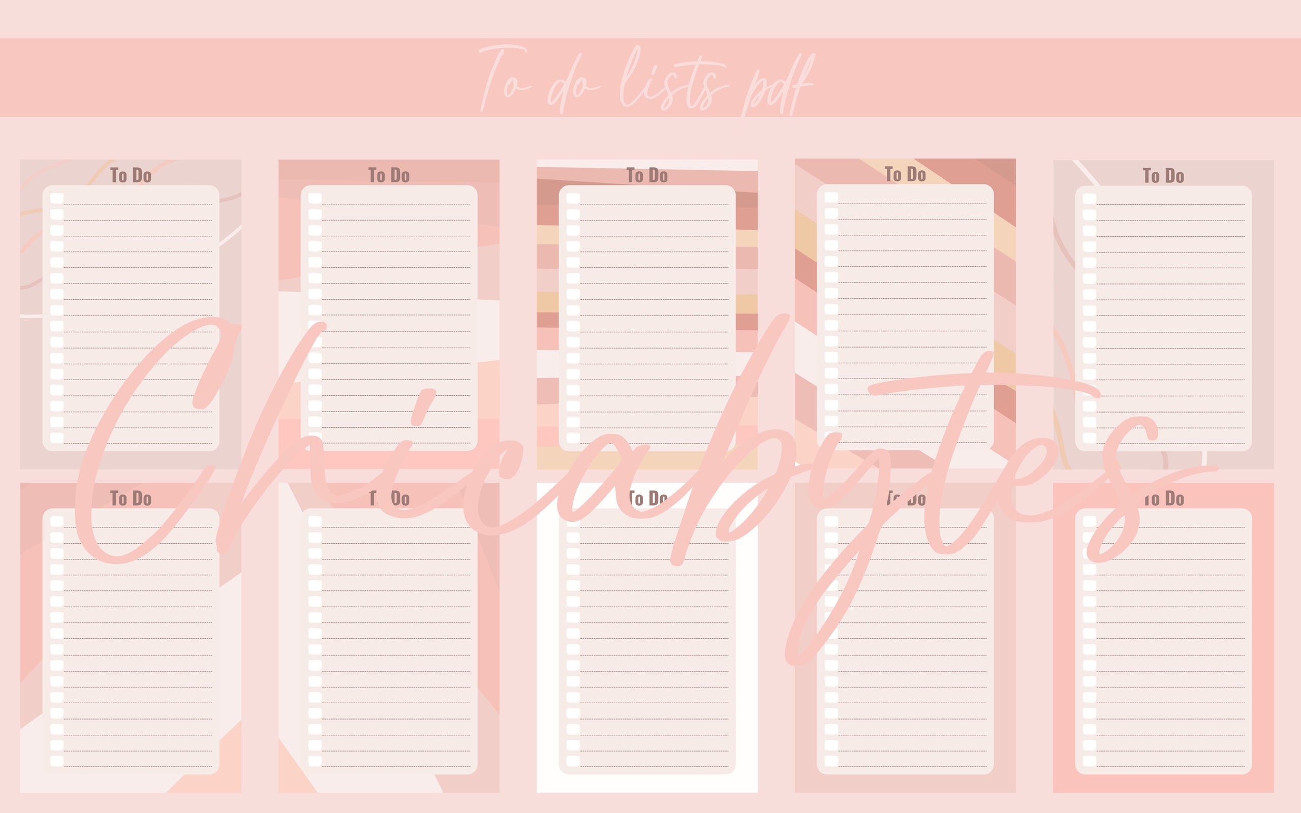 10 Aesthetic Pink Todo List Pdf Printable Printable Todo List - Etsy