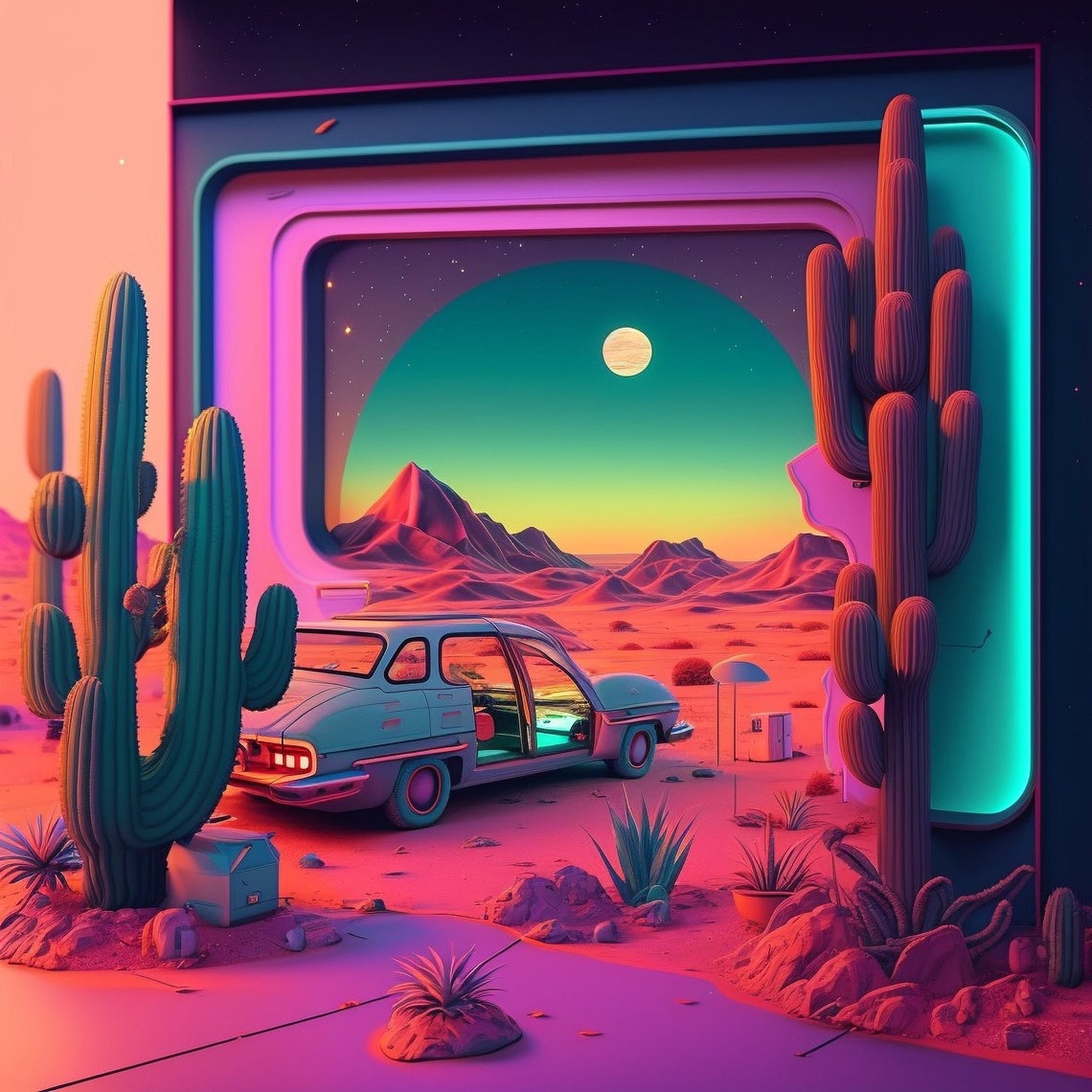 Jean Sable Digital Art 12x12 Canvas Print - Etsy