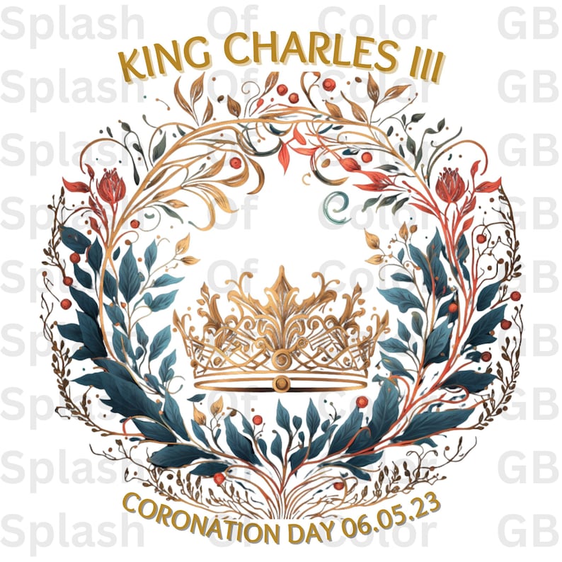 King Charles III Coronation PNG SVG Jpg, Coronation 2023 Logo Svg, King ...