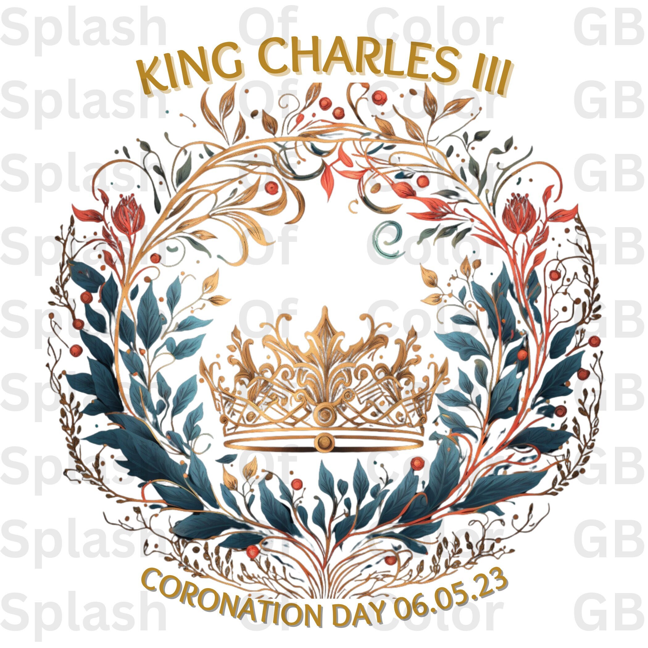 King Charles III Coronation PNG SVG Jpg, Coronation 2023 Logo Svg, King ...