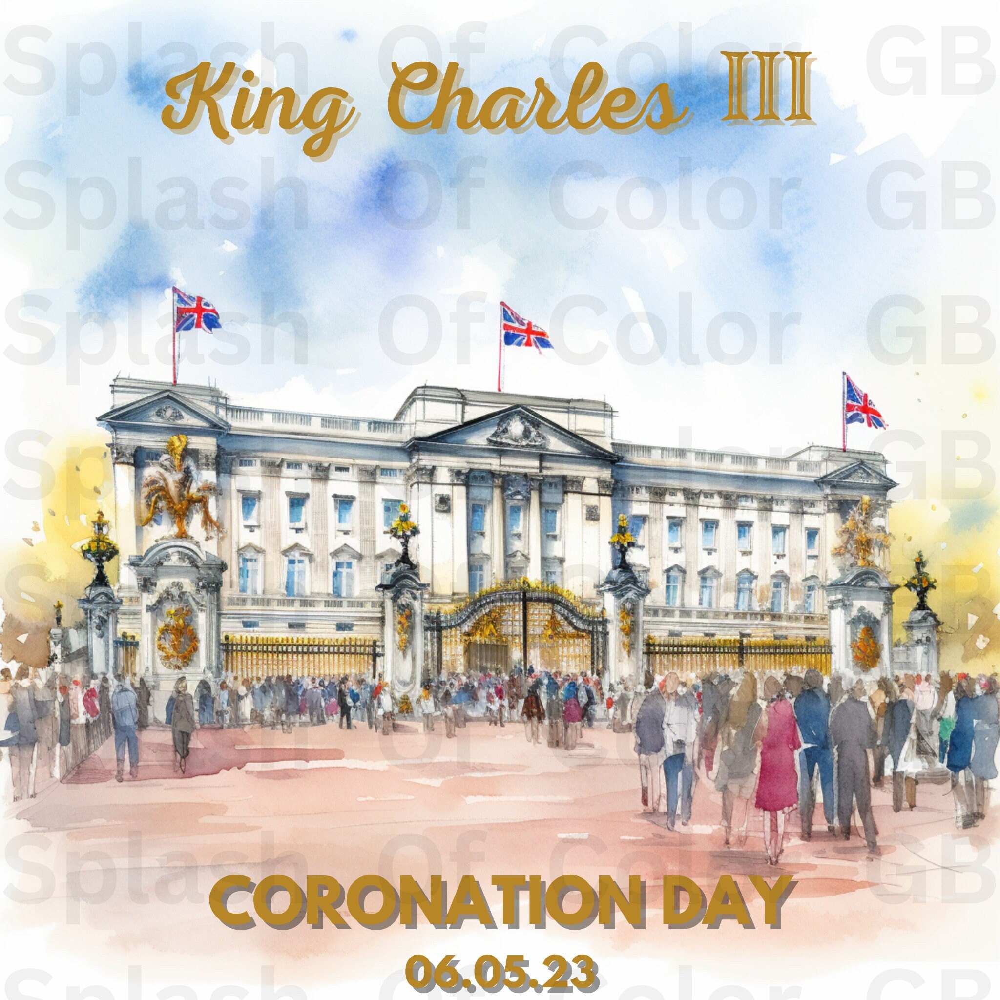 King Charles III Coronation Day 2023, Buckingham Palace, Union Jack, PNG, Coronation Day ...