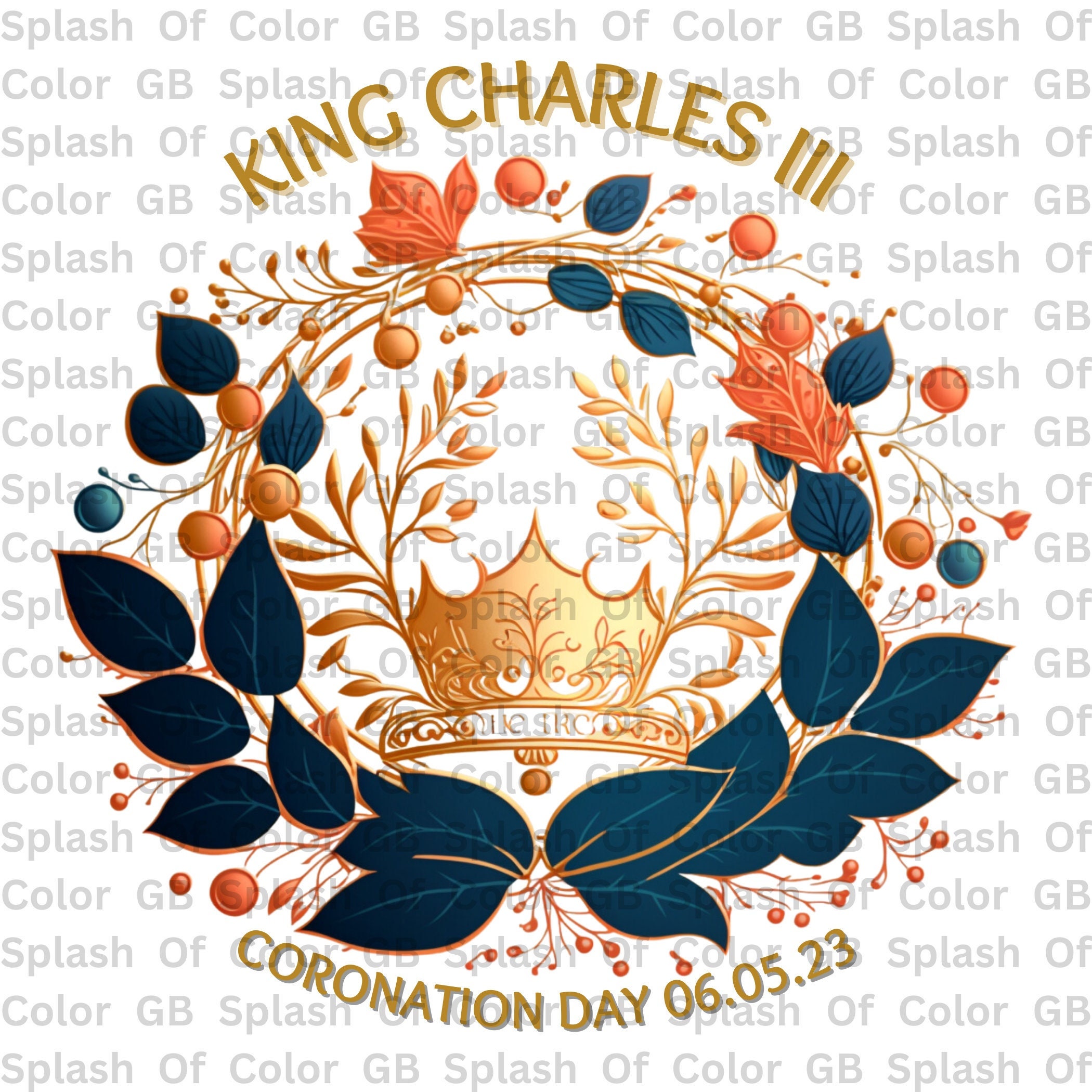 King Charles III Coronation PNG SVG Jpg, Coronation 2023 Logo Svg, King ...