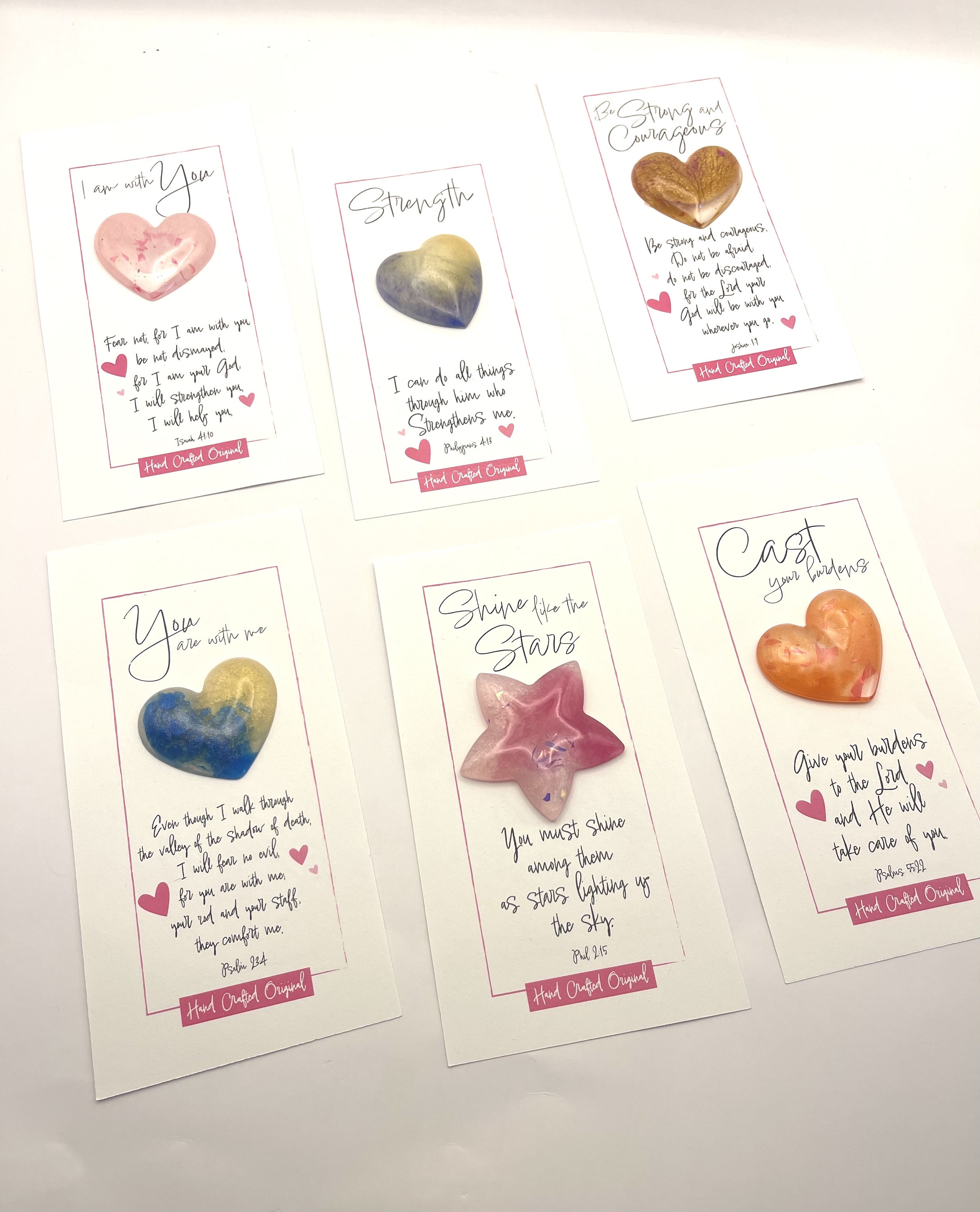 Pocket Hearts With Bible Verses - Etsy