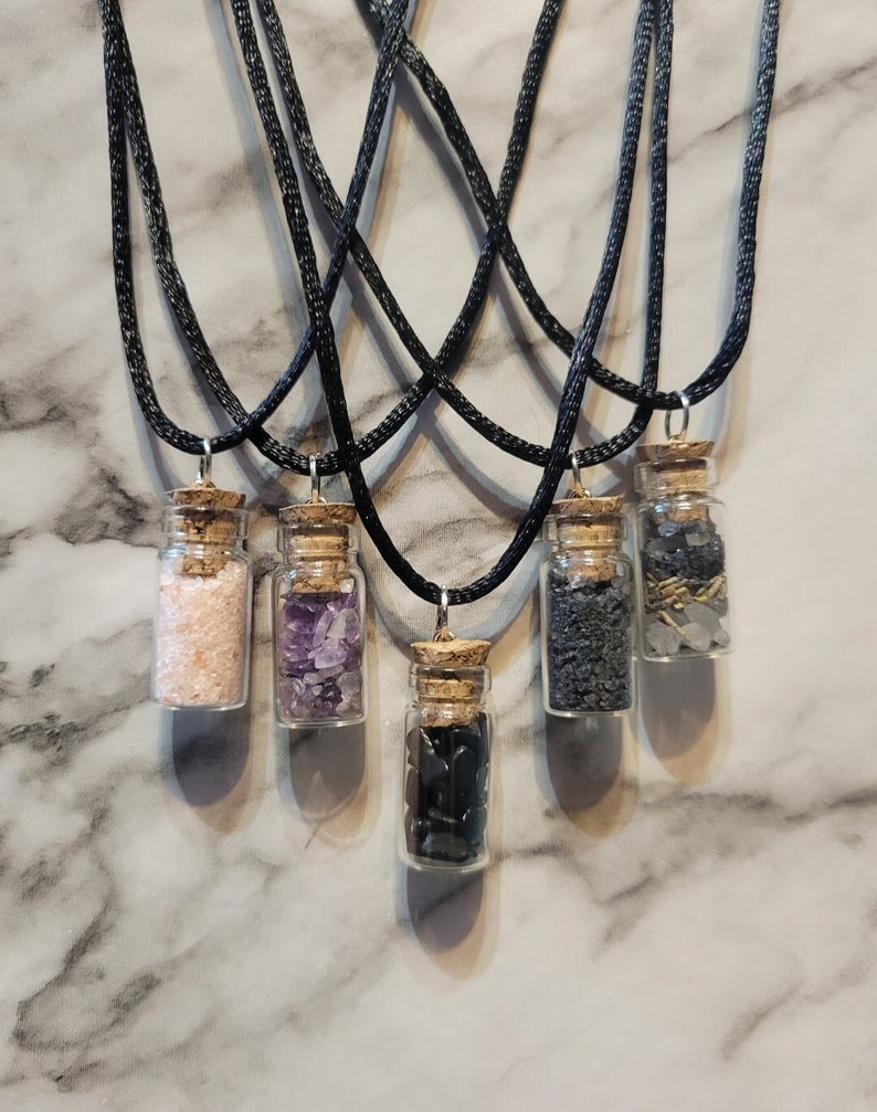 Crystal Jar Necklaces - Etsy