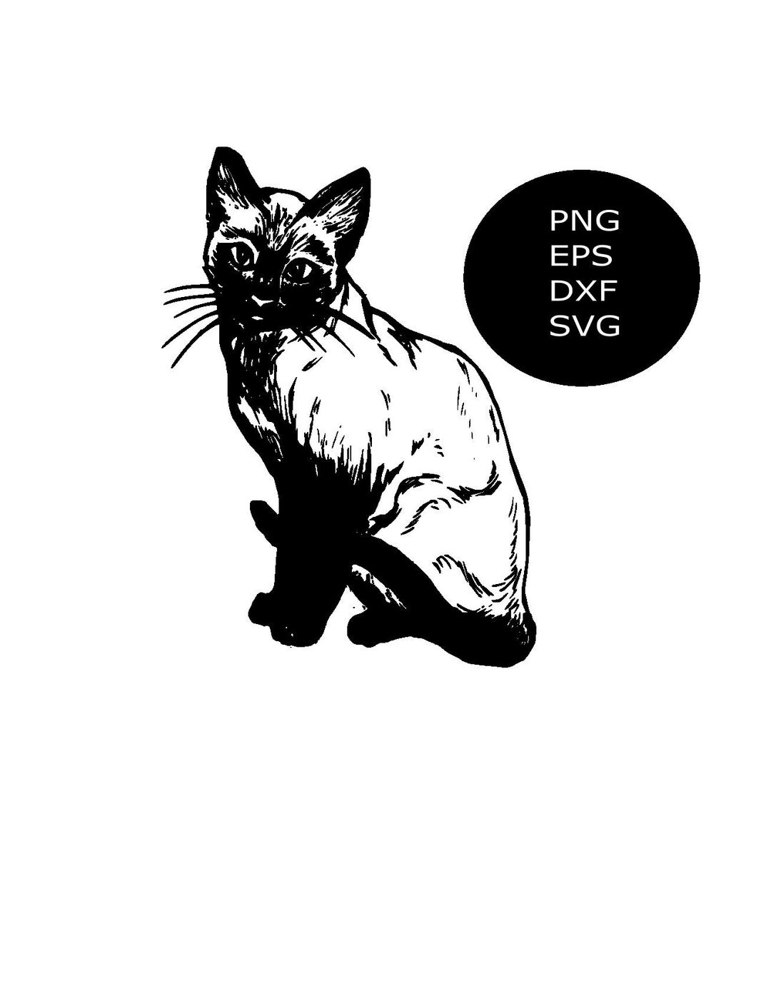 Digital Cat SVG Cut File - Cute Feline Design in Svg, Png, Eps, and Dxf ...