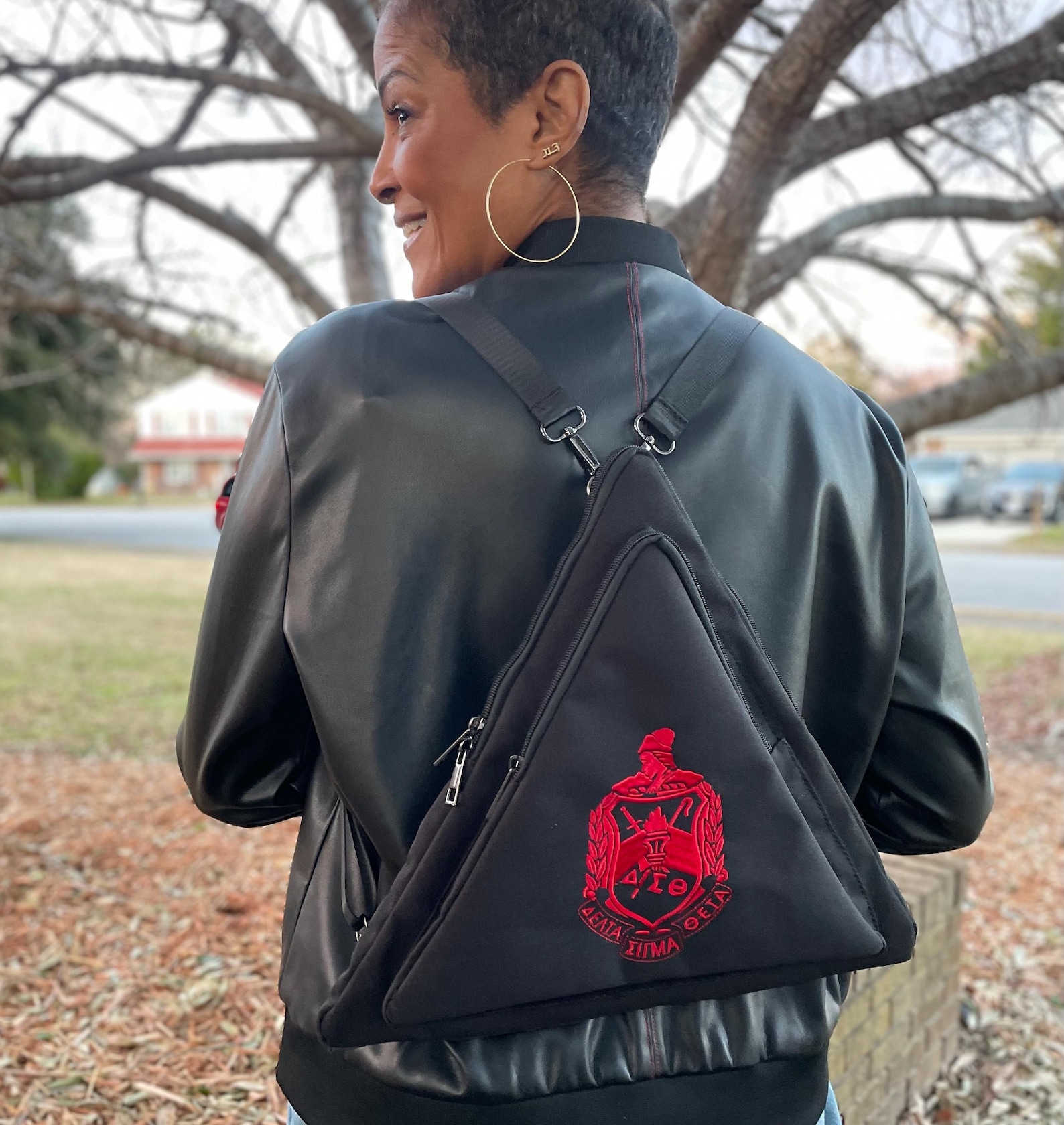 Delta Sigma Theta Crest Sling Backpack - Etsy