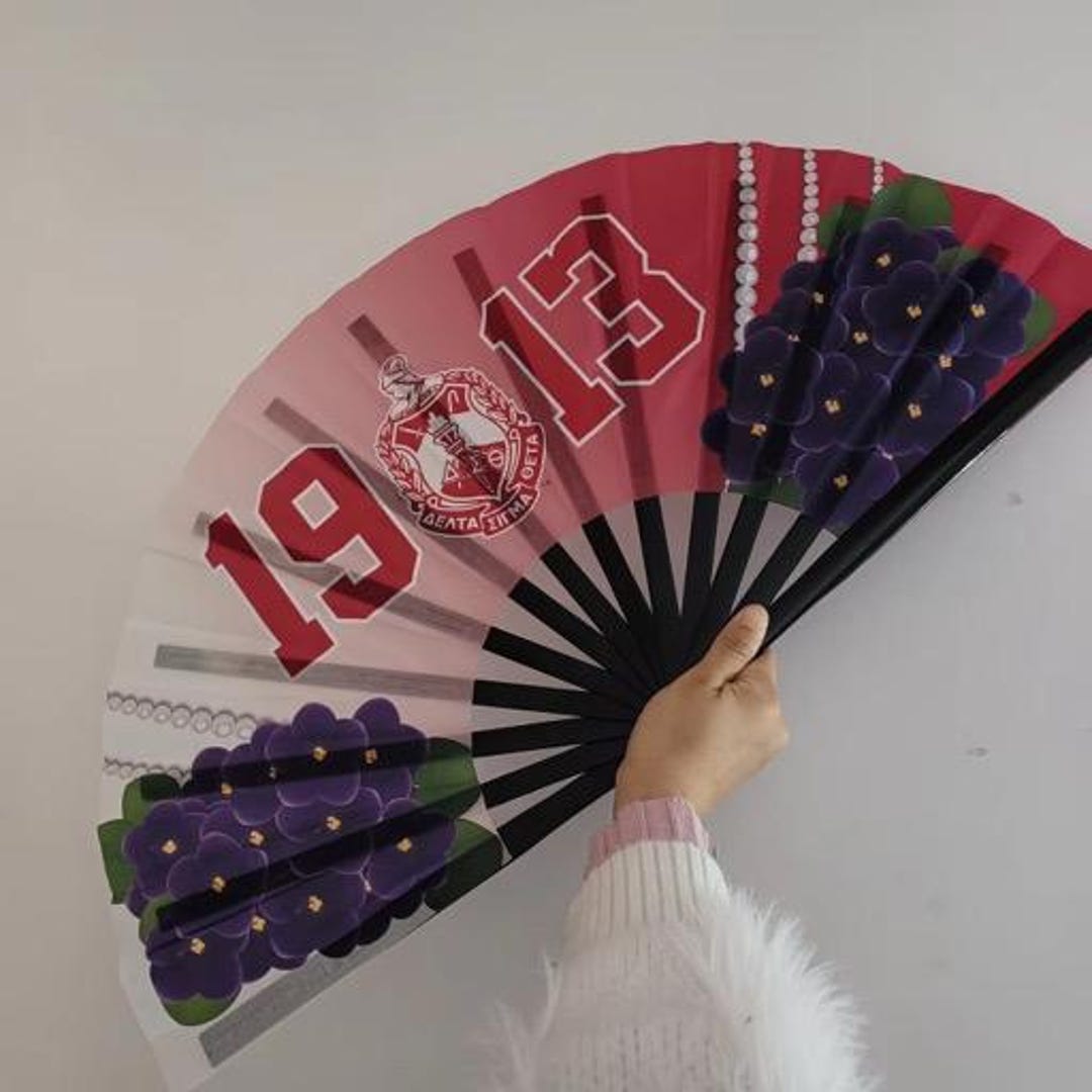 Delta Sigma Theta Hand Fan - Etsy