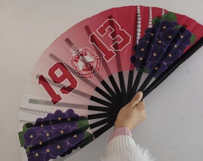 Delta Sigma Theta Hand Fan - Etsy