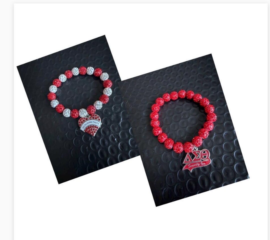 Delta Sigma Theta Charm Bracelet - Etsy