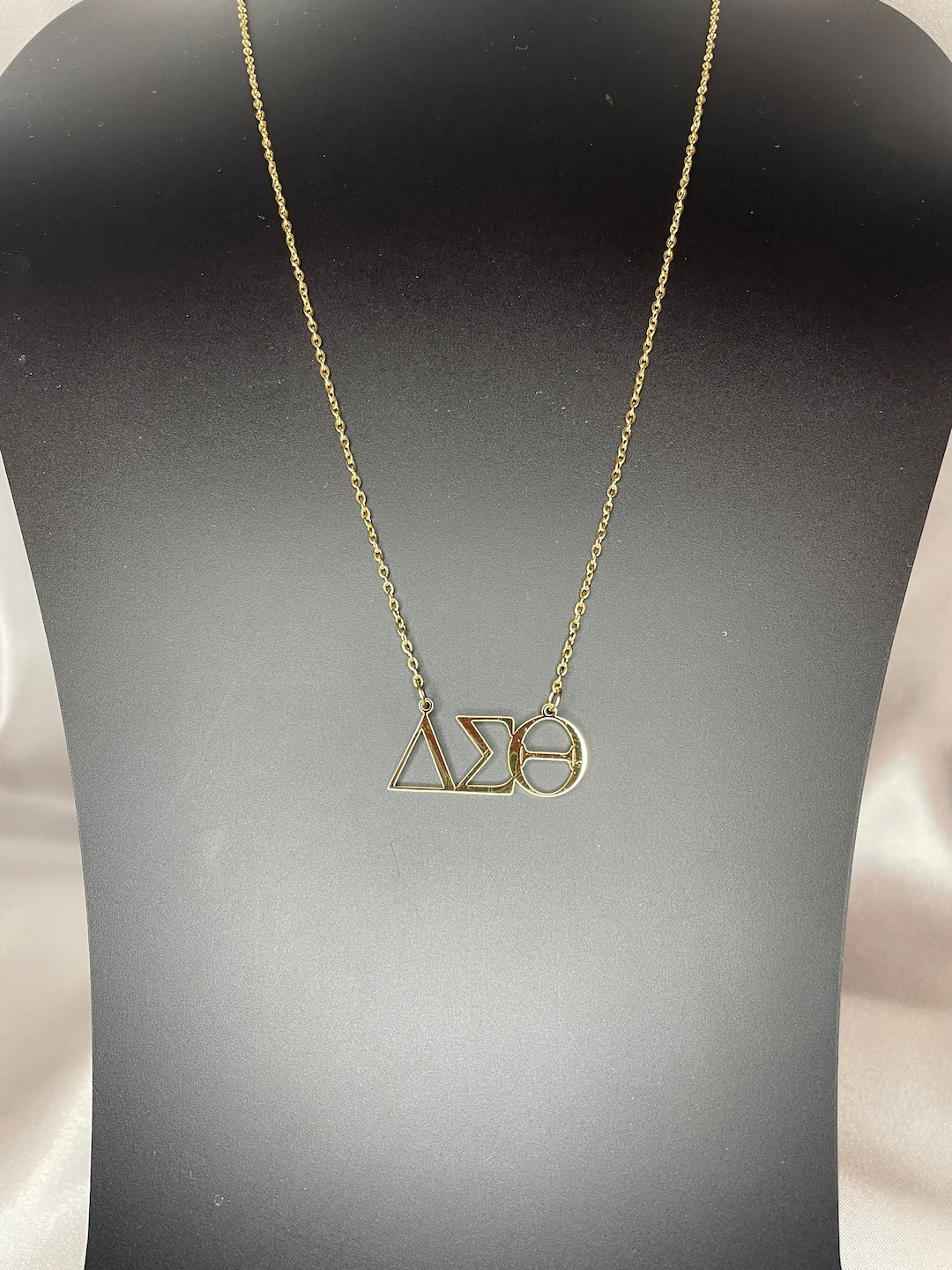 Delta Sigma Theta Symbols Necklace - Gold Plated Stainless Steel - Etsy