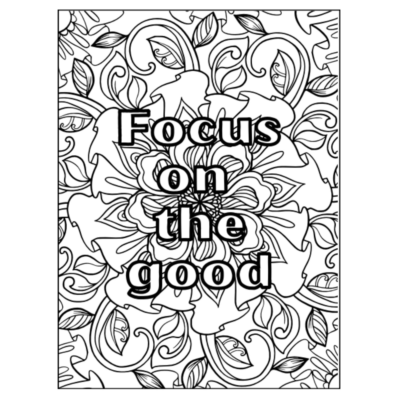 Positive Affirmations Coloring Pages Positive Words for Self Worth and ...