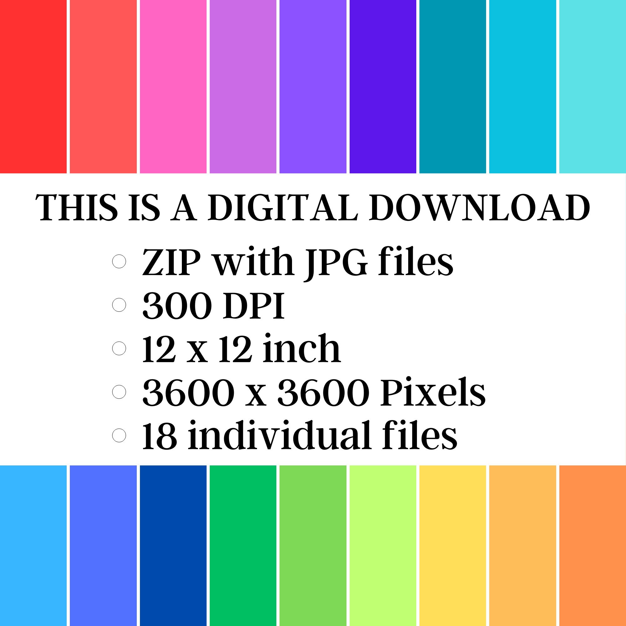 18 Pastel Seamless Solid Color Digital Paper Printable Scrapbook Sheet ...