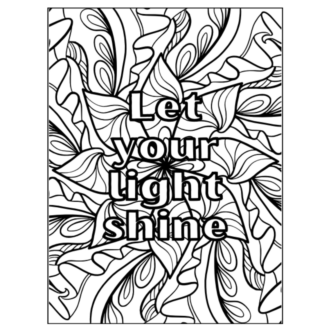 Positive Affirmations Coloring Pages Positive Words for Self Worth and ...