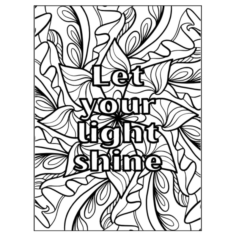Positive Affirmations Coloring Pages Positive Words for Self Worth and ...