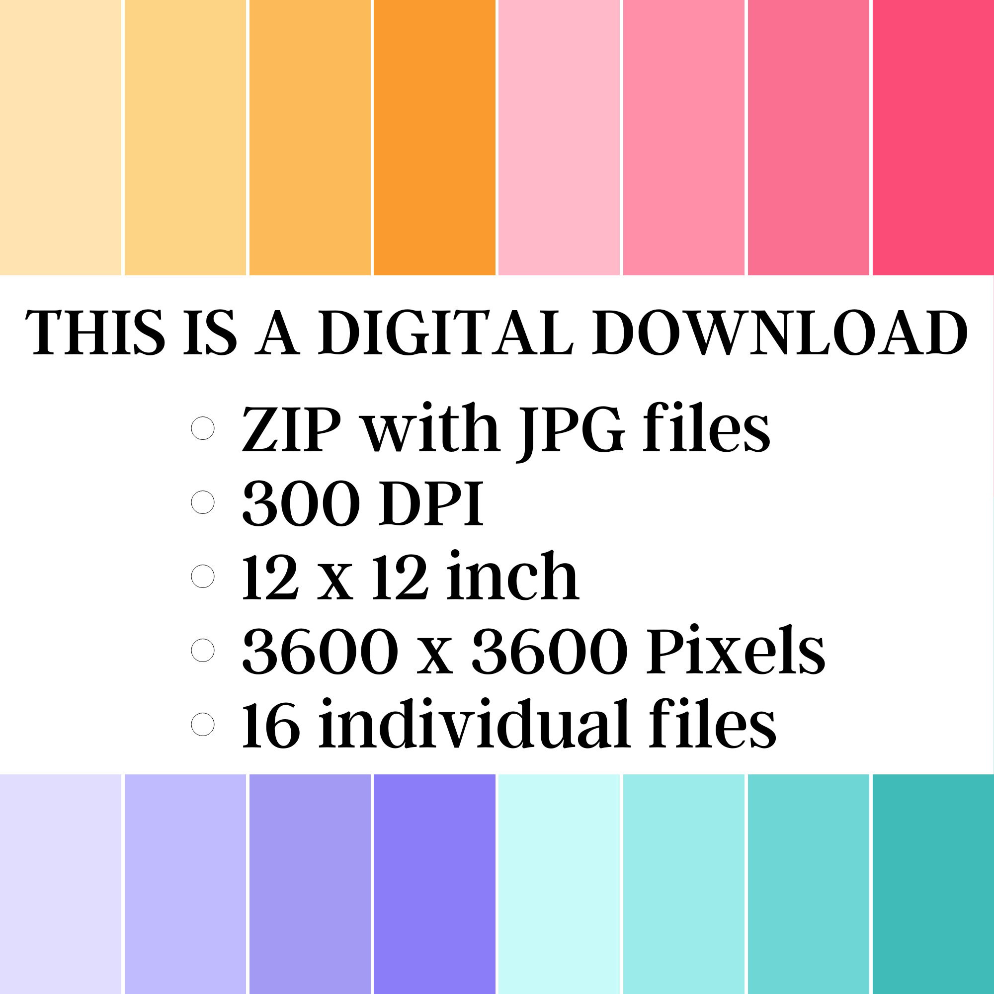 16 Seamless Pastel Color Papers Solid Color Digital Sheets Instant ...