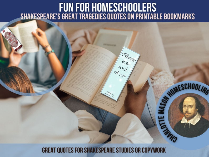 Shakespeare Bookmarks Tragedy Bundle, Book Club Gift, Shakespeare Gift ...