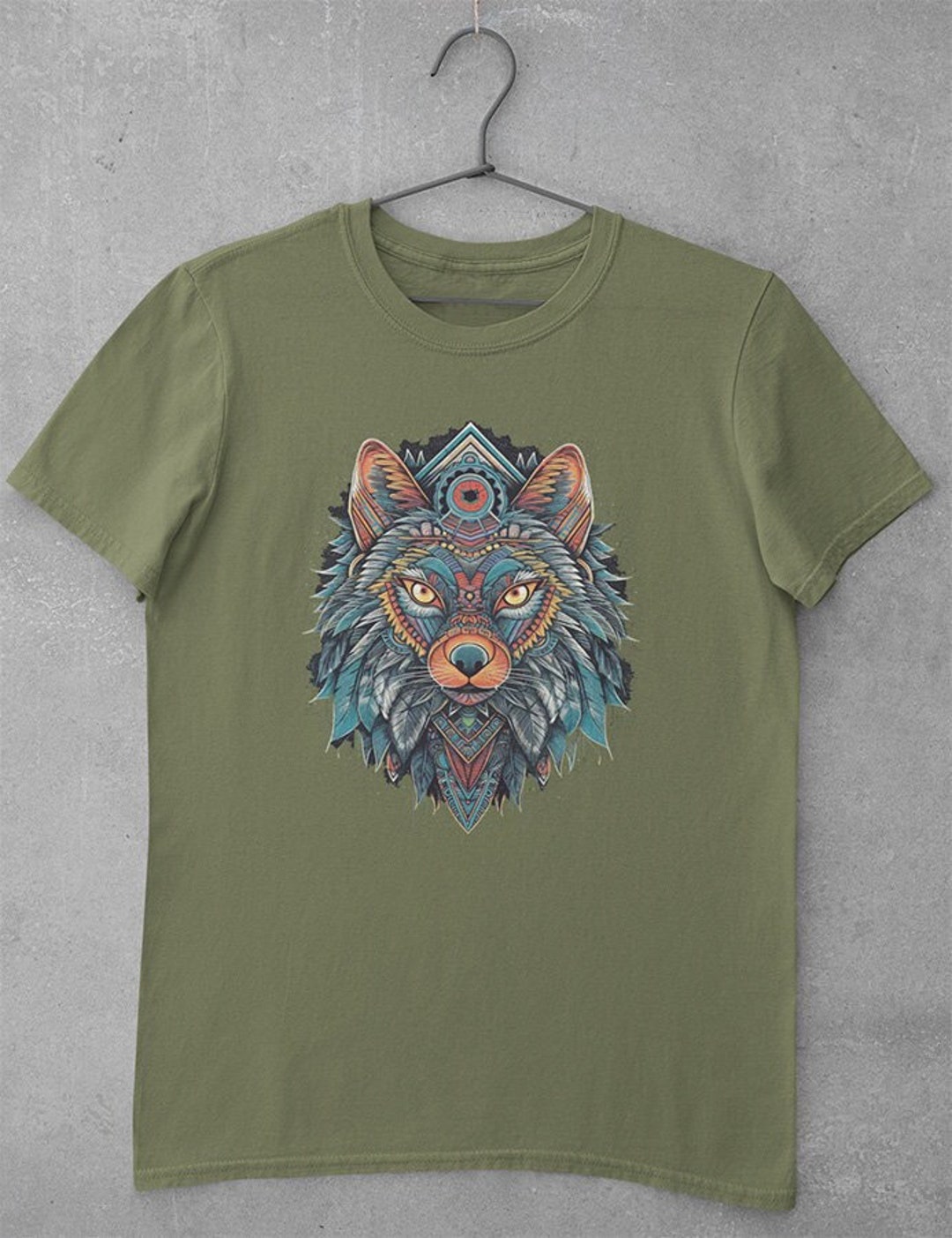 Spirit Wolf T-shirt, Wolf Face Shirt, Gift for Wolves Lover Shirt, Lone ...